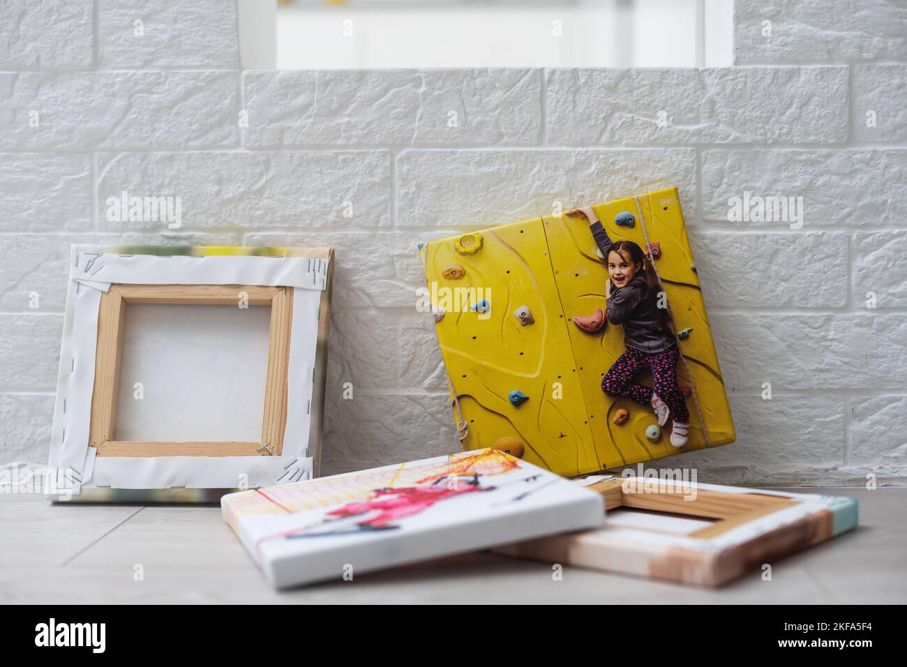 Canvas print. Wrapped canvas, edge, corner, closeup. photography with ...