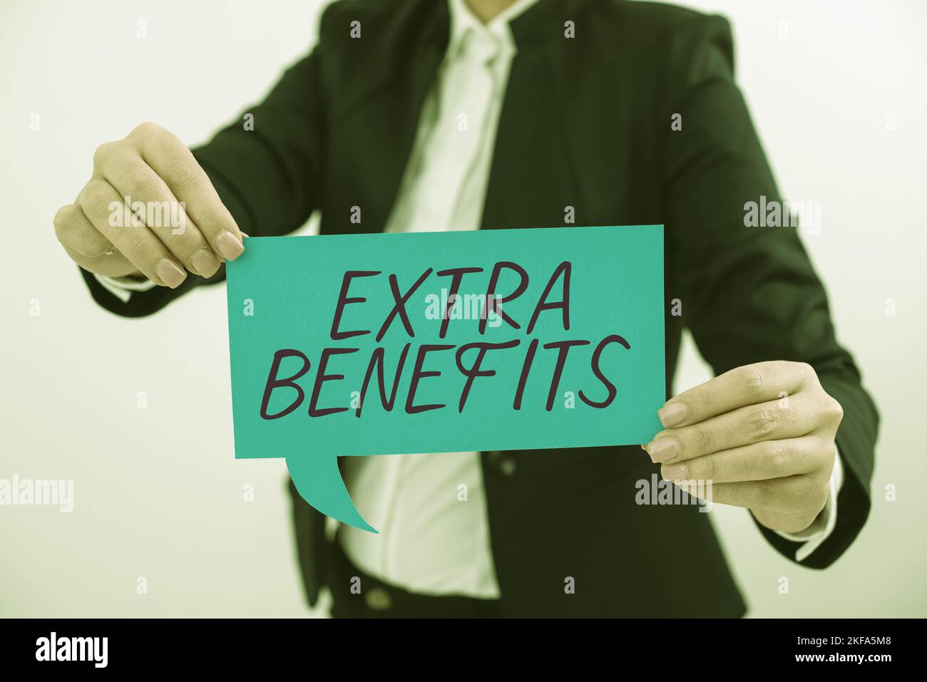 Text caption presenting Extra Benefits. Internet Concept Additional ...