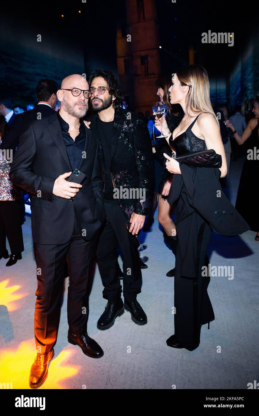 Milan, Italy, 16/11/2022, Filippo Nigro , Marco Bocci , Laura Chiatti ...