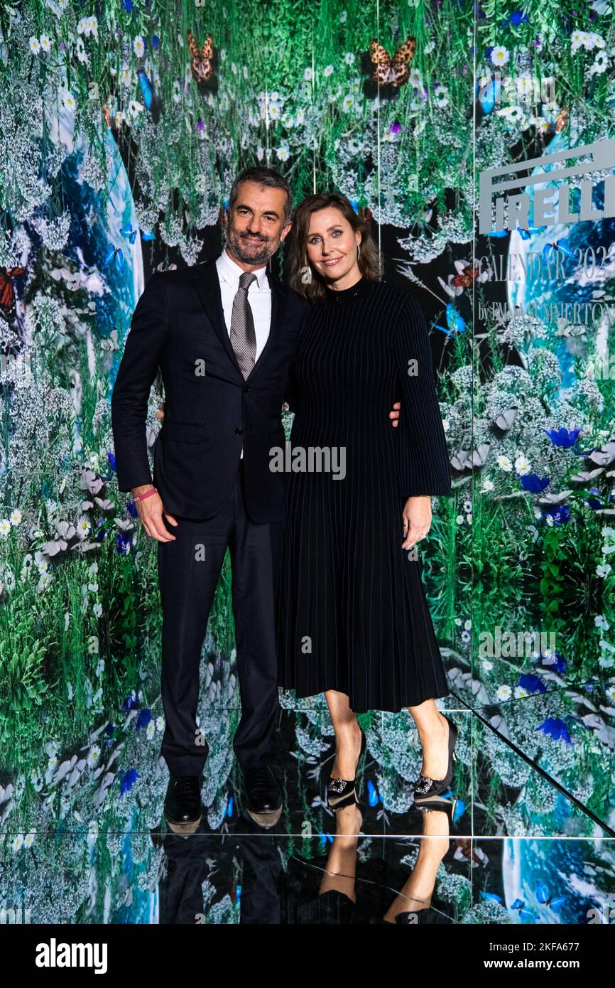 Milan, Italy, 16/11/2022, Andrea Casaluci , Daniela Pirro Pirelli ...