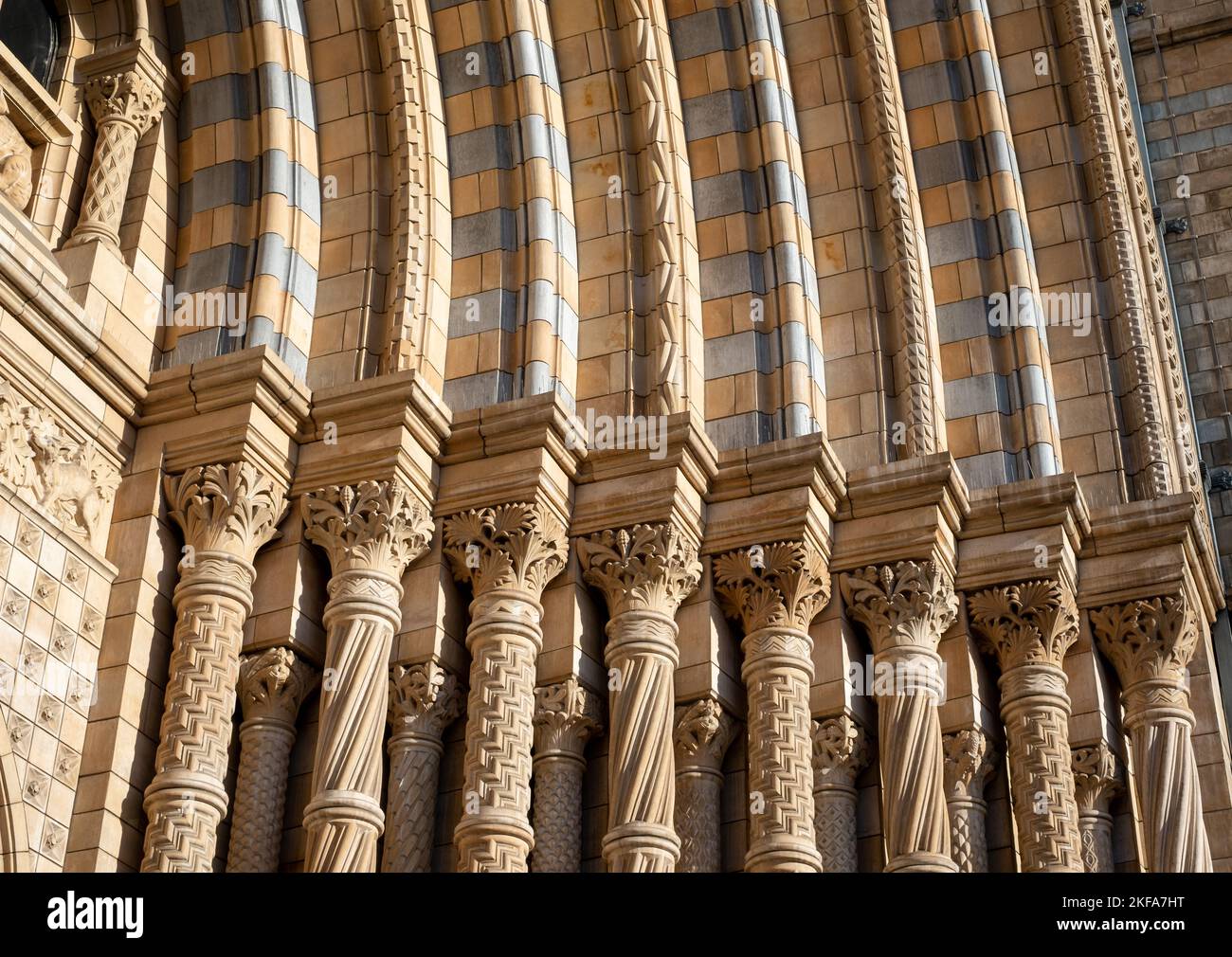 Exterior of Natural History Museum in Exhibition Road, South Kensington ...