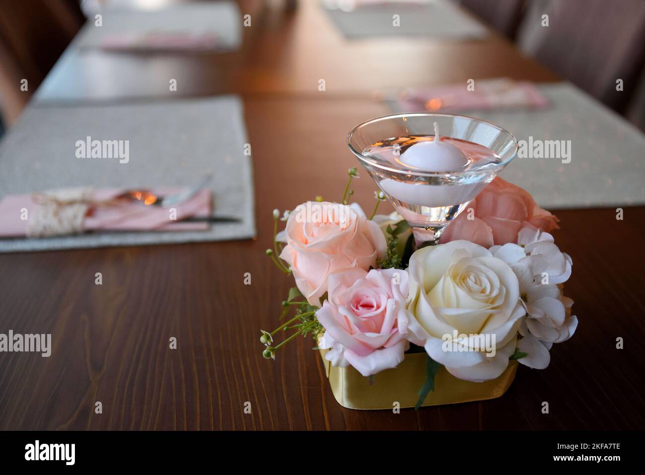 A flower arrangement on a table Stock Photo - Alamy