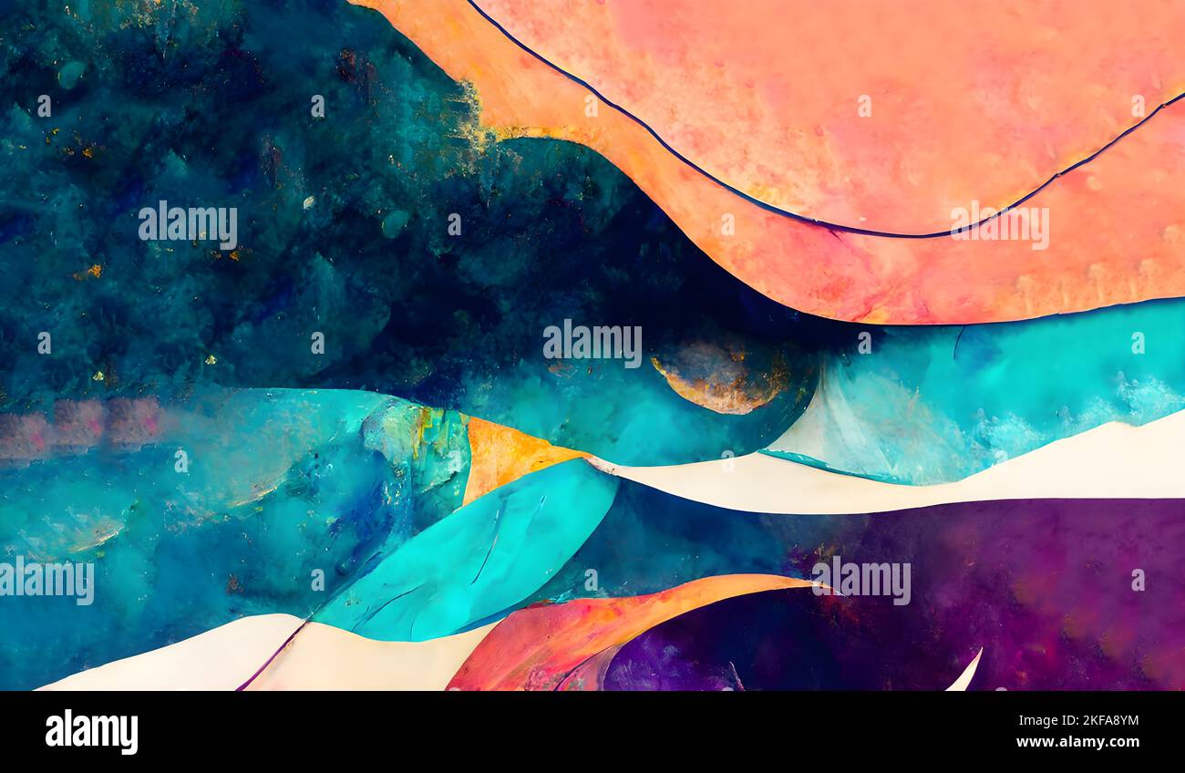 An abstract art poster background design with multi color gradient ...