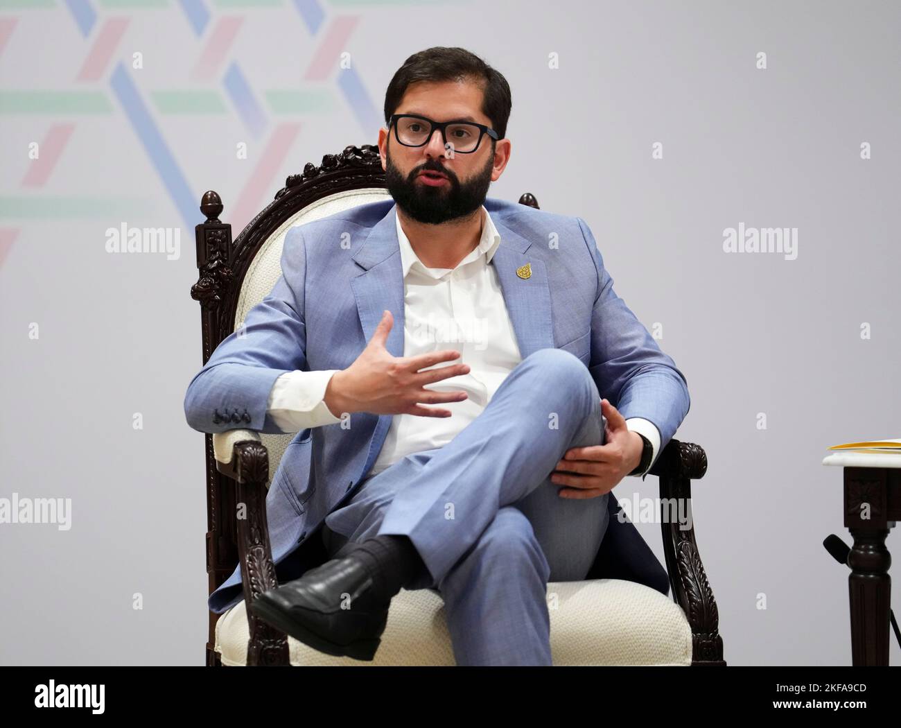 Bangkok, Thailand, Nov. 17, 2022. President of Chile Gabriel Boric ...
