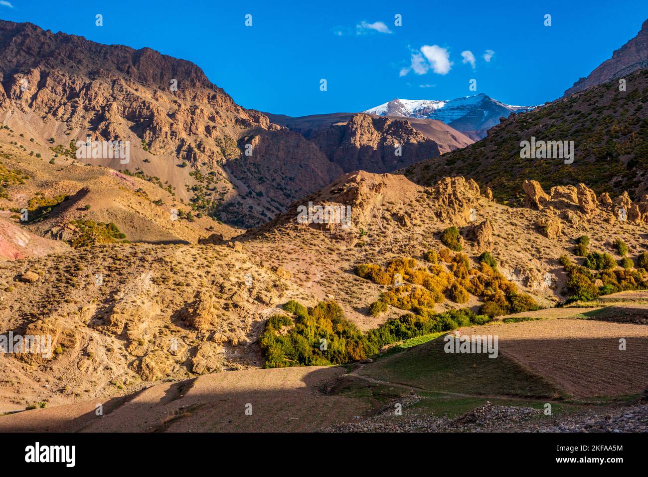 the Ait Bouilli valley at Ikiss village, a tiny Berber settlemment in ...
