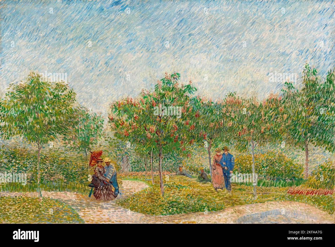 Vincent van Gogh painting, Garden with Courting Couples: Square Saint ...