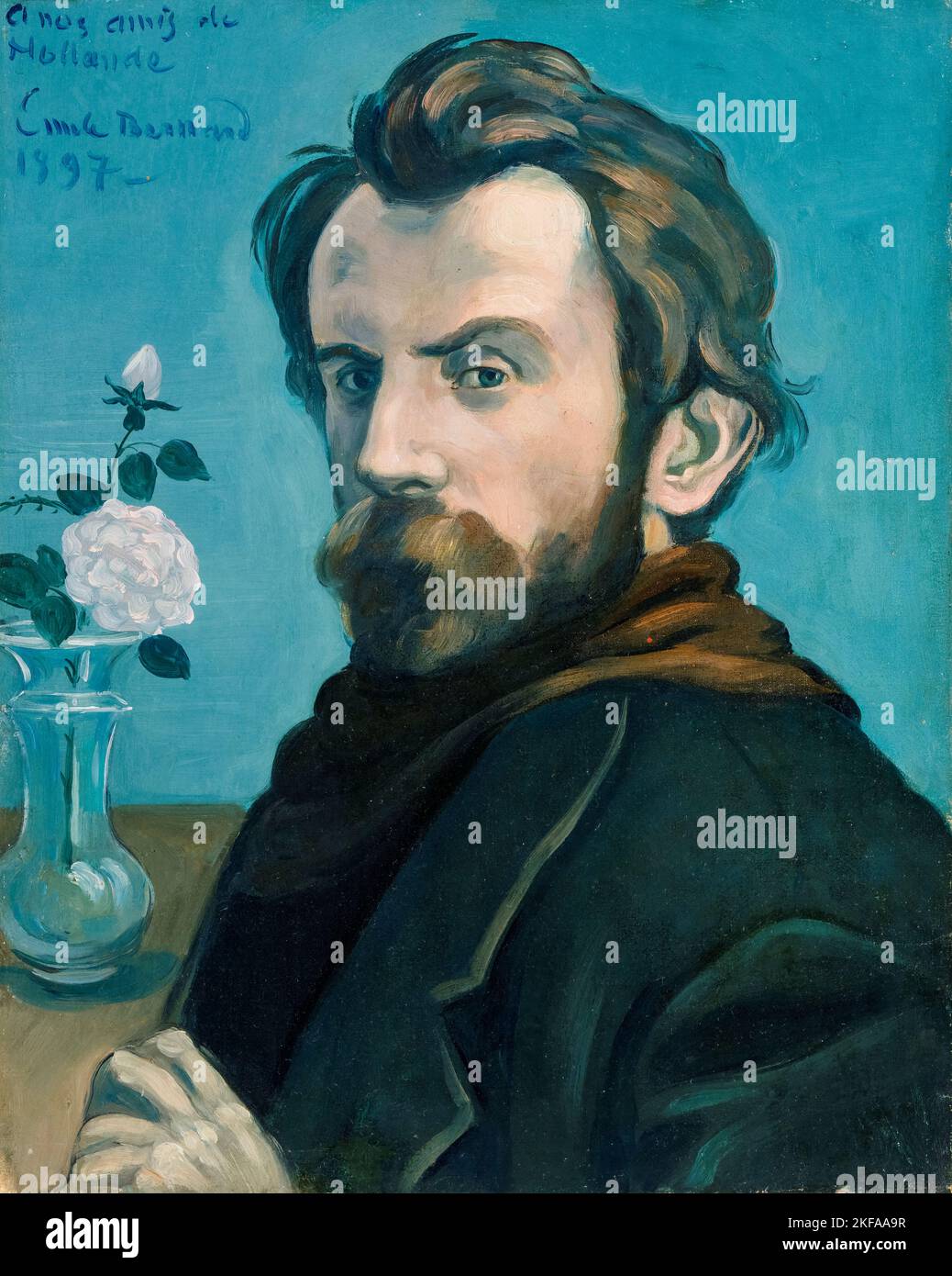 Emile Bernard (1868-1941), Self-Portrait painting of the French Post ... Emile Bernard (1868-1941), Self-Portrait painting of the French Post ...