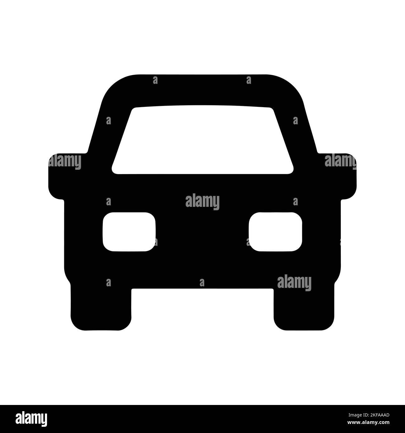 Simple Car Icon Vector. Flat Hatchback symbol. Perfect Black pictogram ...