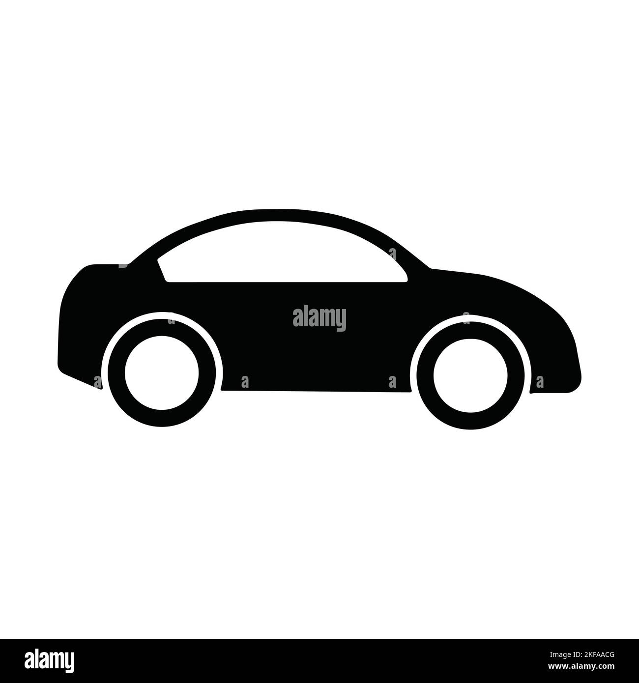 Simple Car Icon Vector. Flat Hatchback symbol. Perfect Black pictogram ...