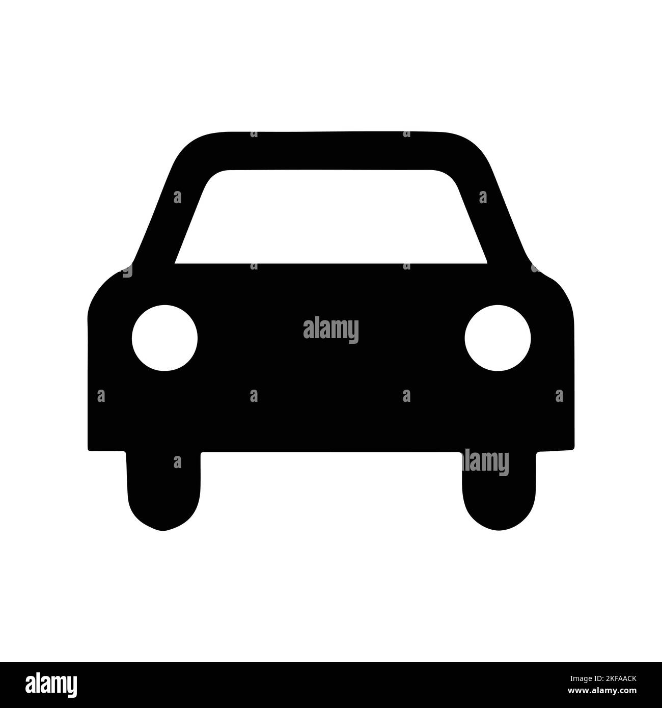 Simple Car Icon Vector. Flat Hatchback symbol. Perfect Black pictogram ...