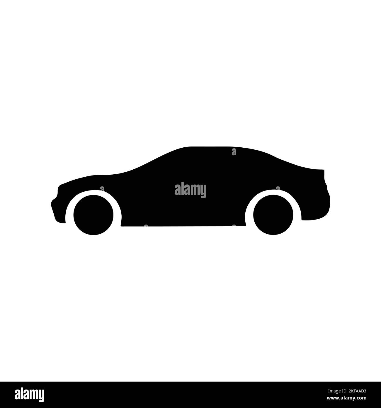 Simple Car Icon Vector. Flat Hatchback symbol. Perfect Black pictogram ...