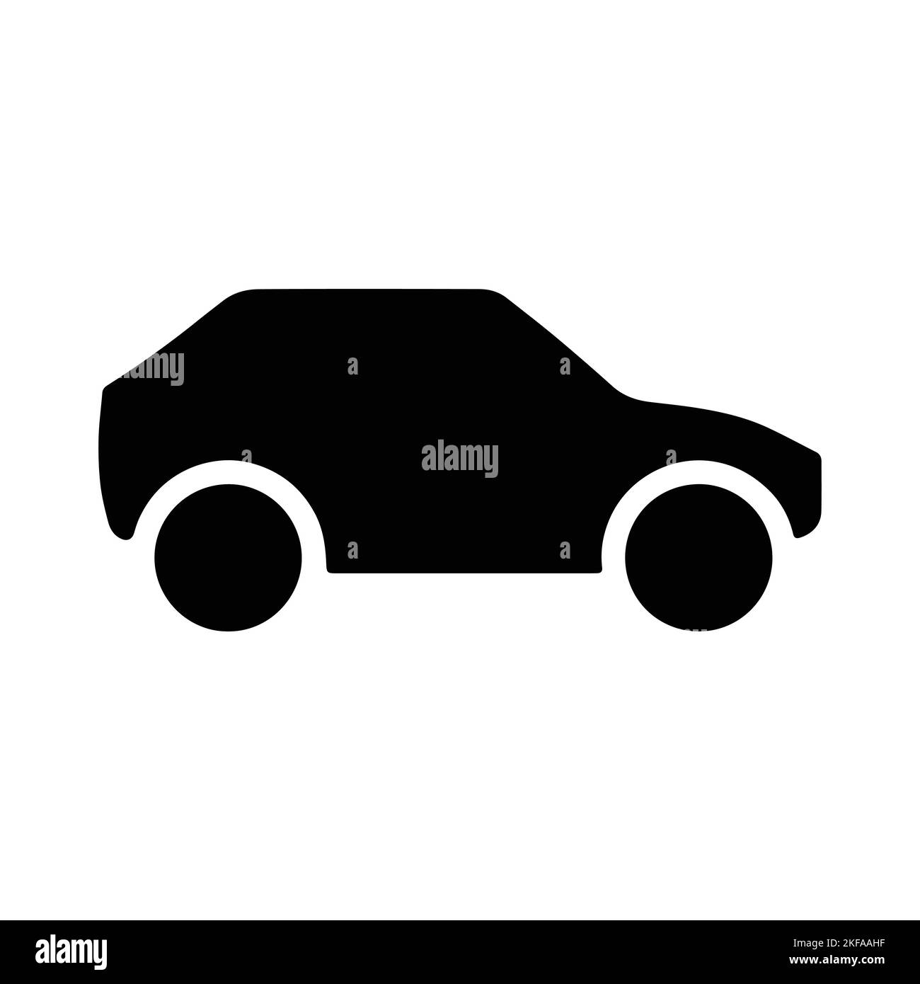 Simple Car Icon Vector. Flat Hatchback symbol. Perfect Black pictogram ...