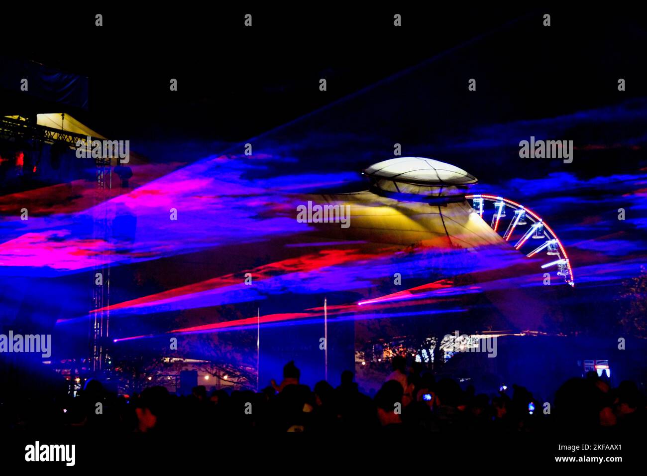 Laser Light Show Blue Purple Smoke at The Royal Melbourne Show ...