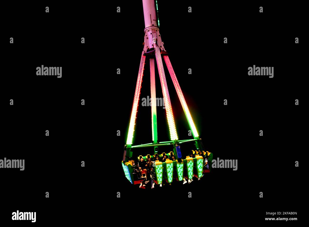 People Enjoying Fast Spinning Amusement Rides at The Royal Melbourne ...