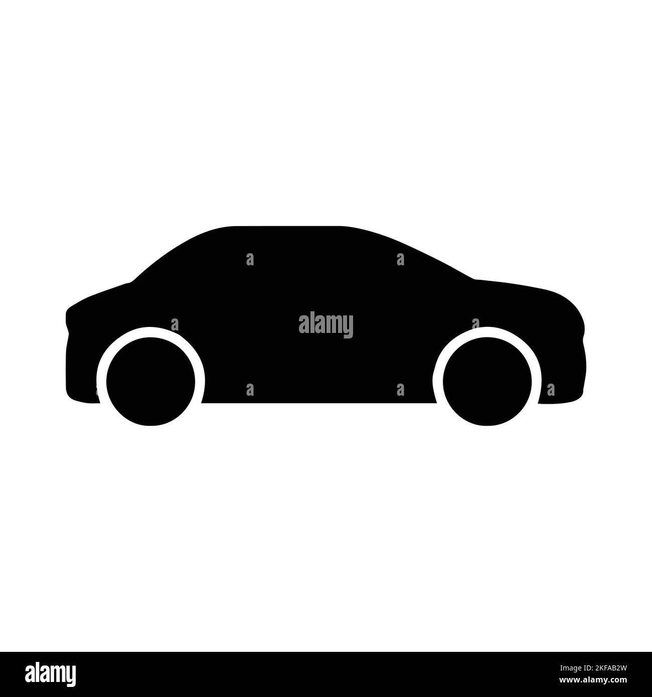 Simple Car Icon Vector. Flat Hatchback symbol. Perfect Black pictogram ...