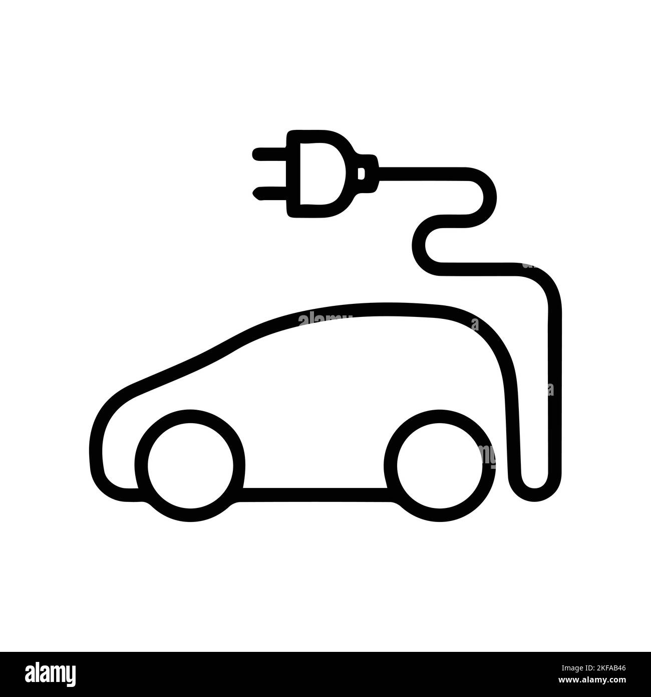 Simple Car Icon Vector. Flat Hatchback symbol. Perfect Black pictogram ...
