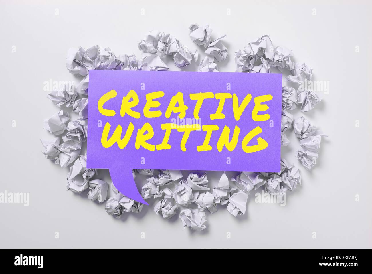 Inspiration showing sign Creative Writing. Business overview fiction or ...