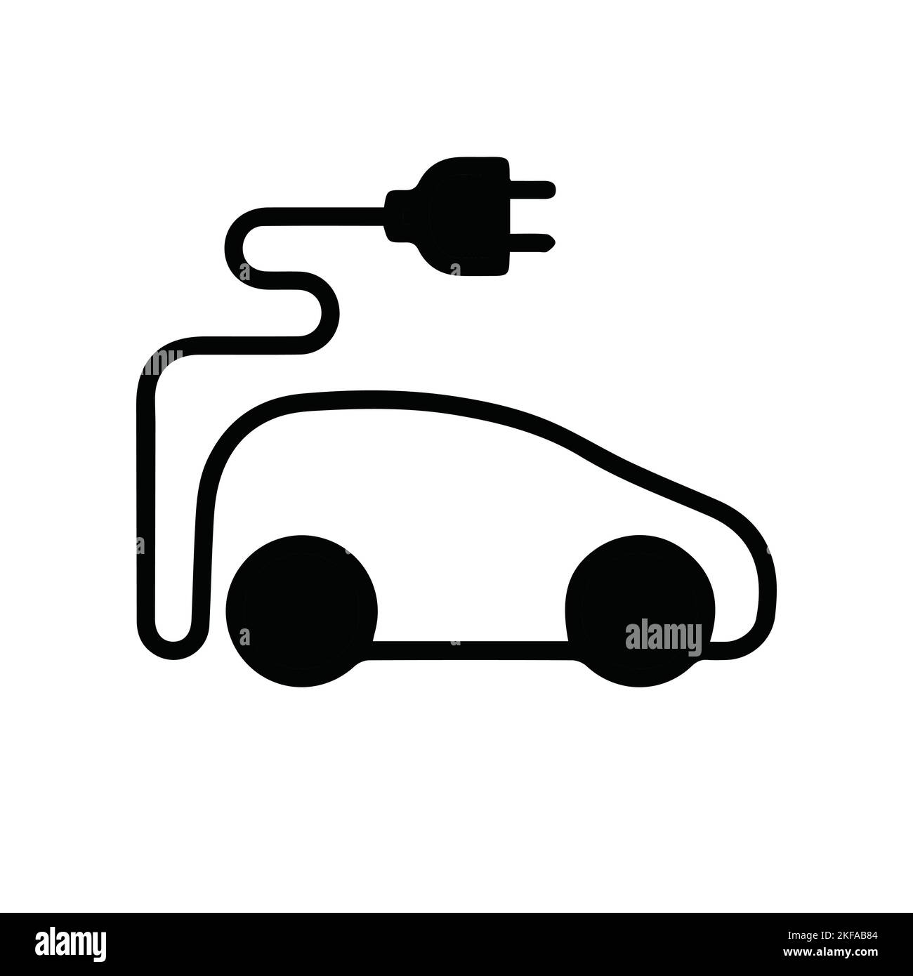 Simple Car Icon Vector. Flat Hatchback symbol. Perfect Black pictogram ...