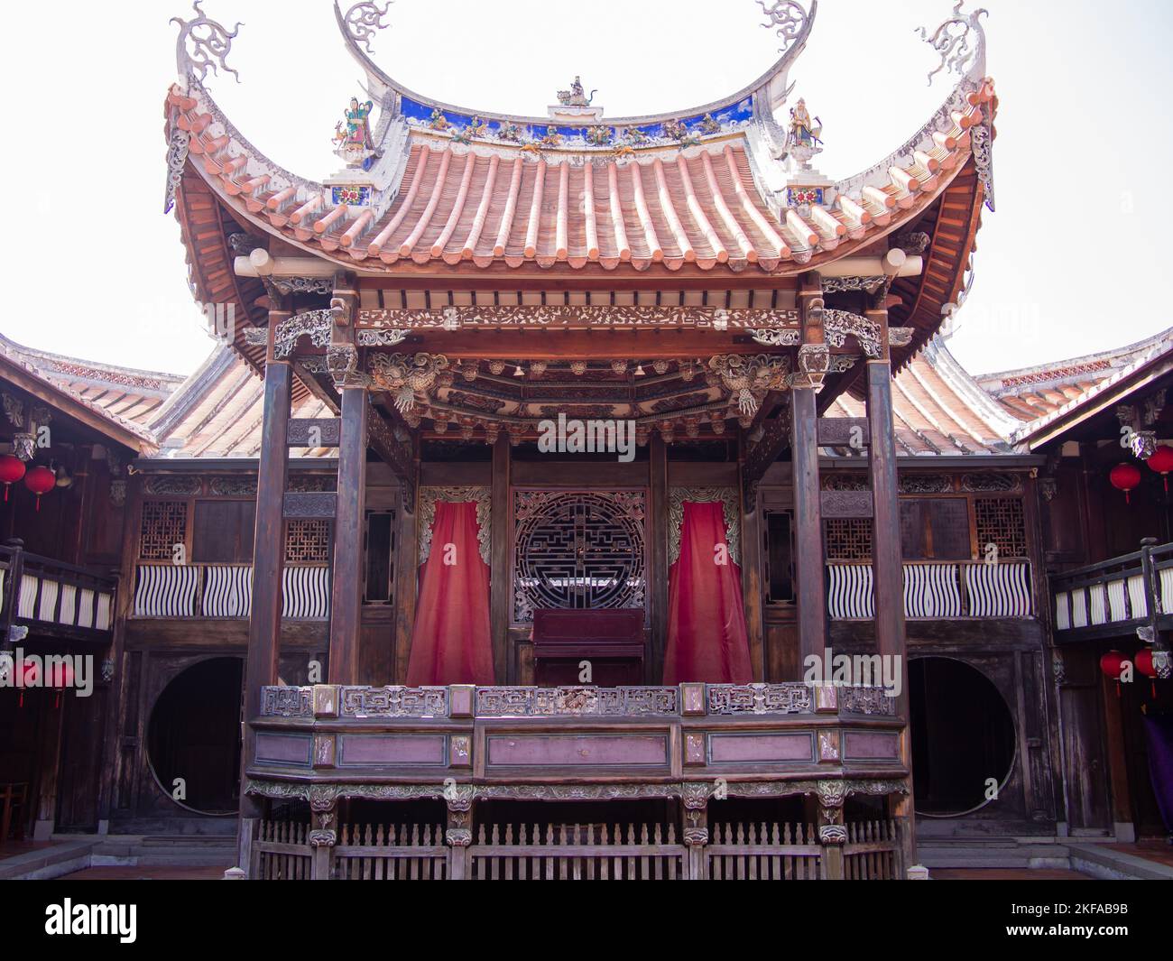 A theatrical stage in the Lower Mansion of Wufeng Lin Family Residence ...