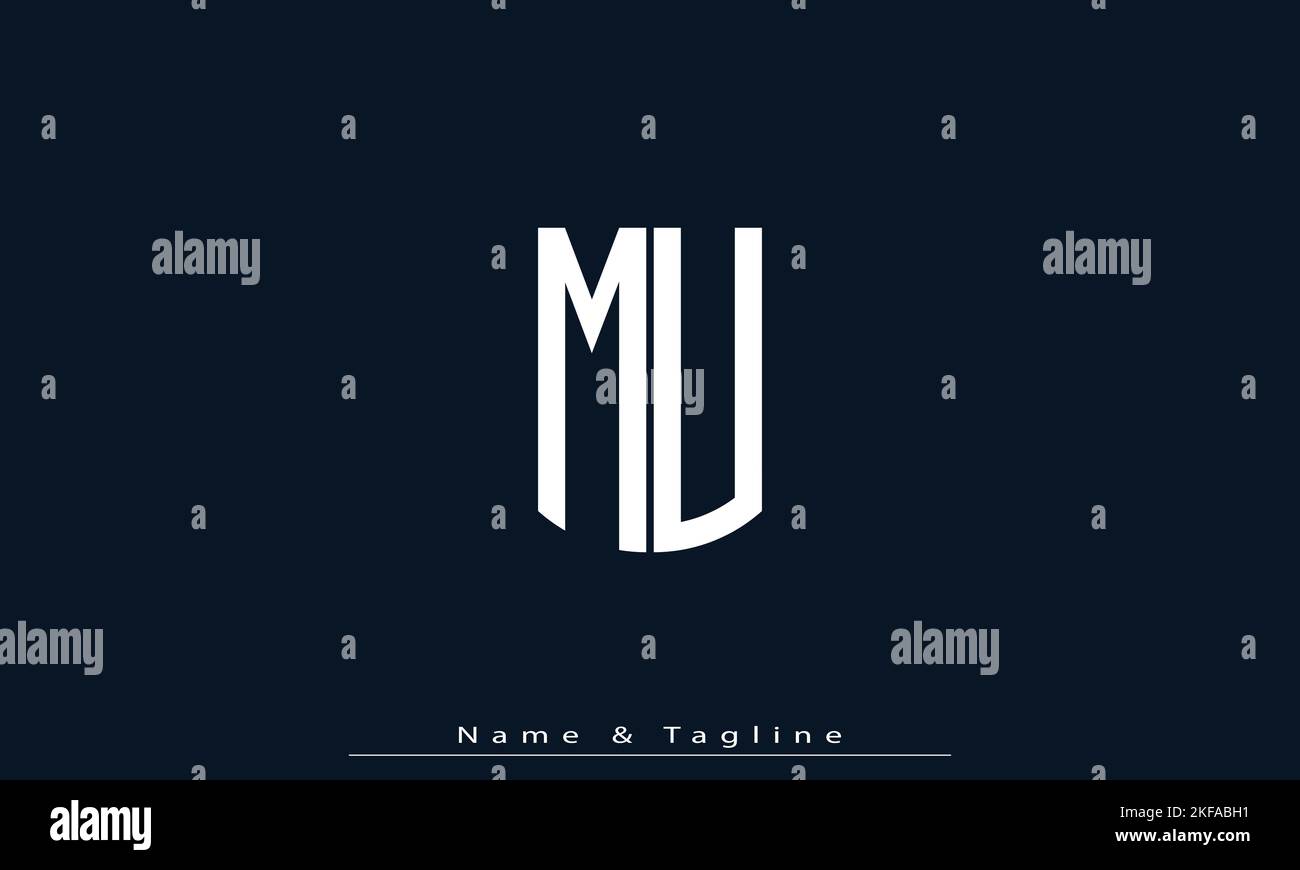 Alphabet letters Initials Monogram logo MU , UM Stock Vector Image ...