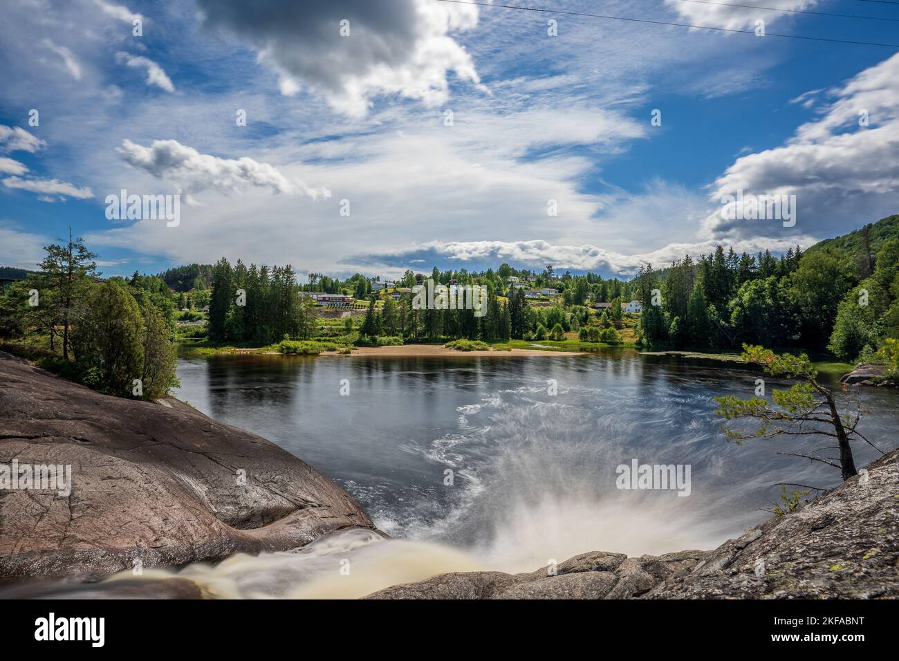 A river stream in the natural landscape Stock Photo - Alamy