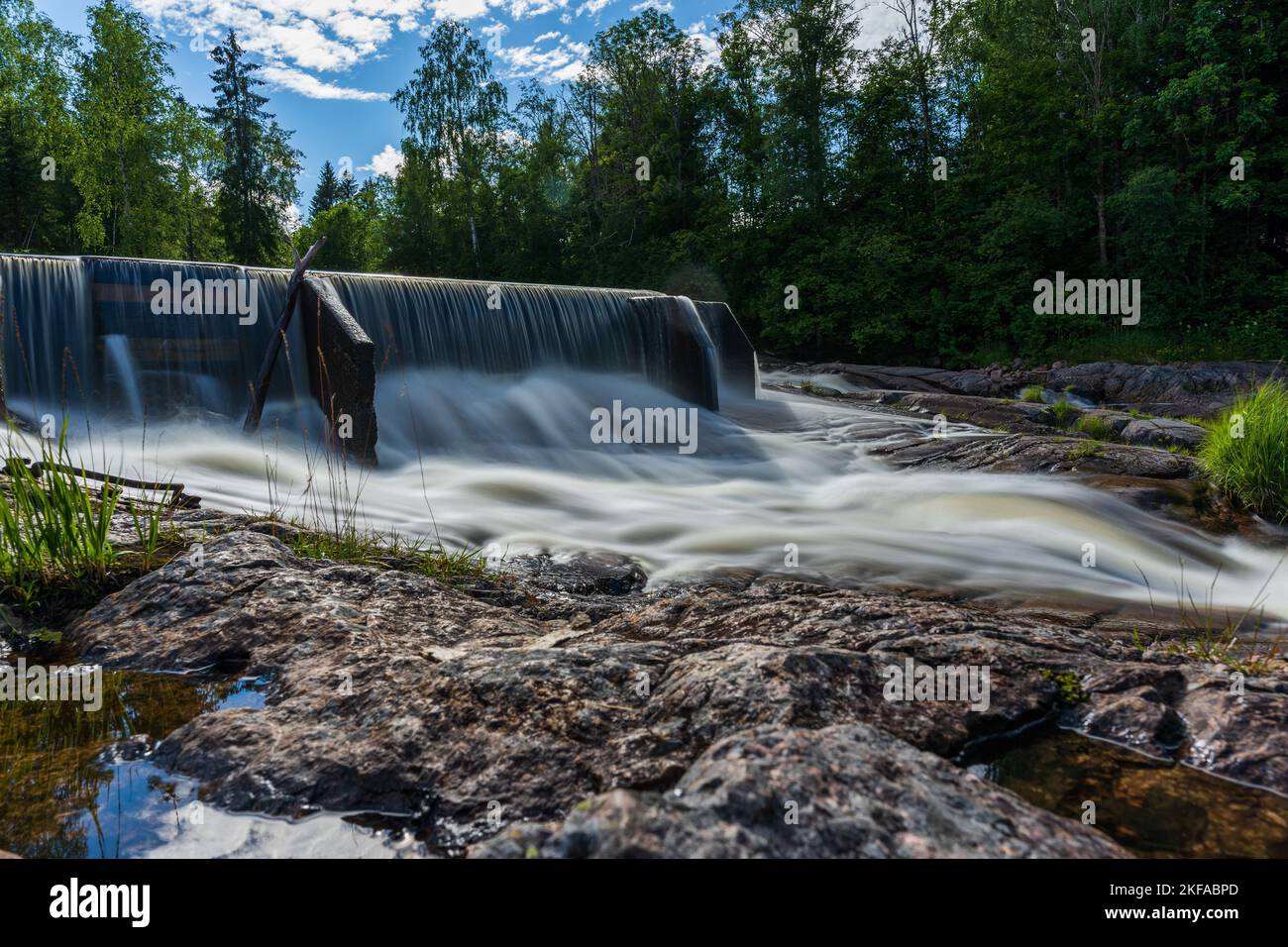 A river stream in the natural landscape Stock Photo - Alamy