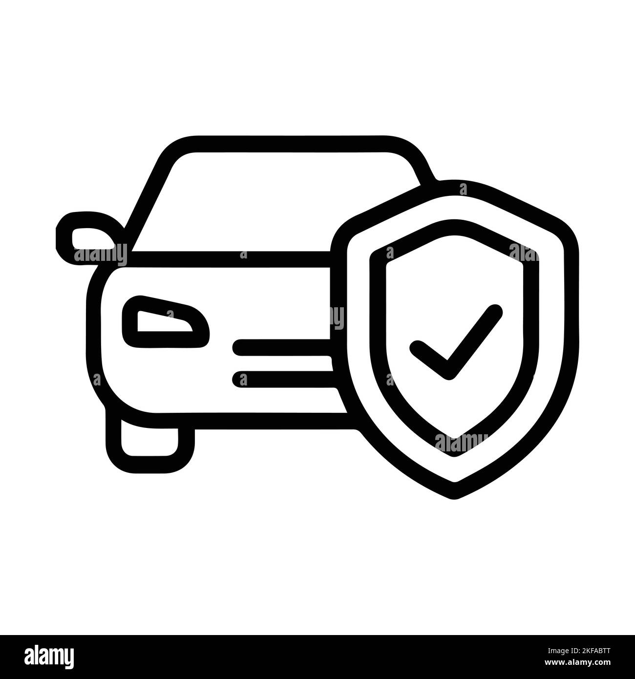 Simple Car Icon Vector. Flat Hatchback symbol. Perfect Black pictogram ...