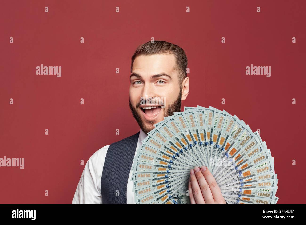 Handsome rich excited businessman hi-res stock photography and images ...