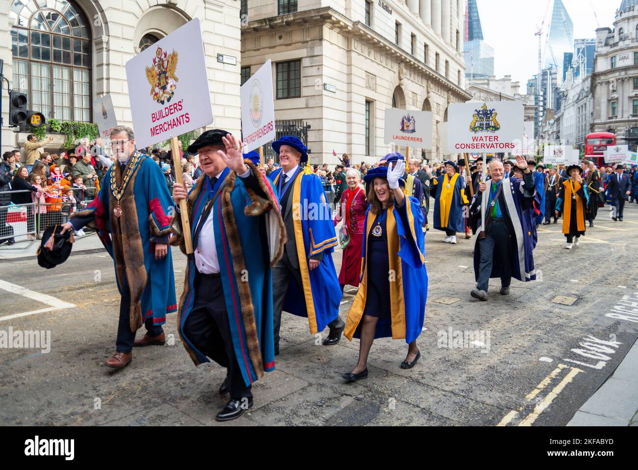Modern Livery Companies at the Lord Mayor's Show parade in the City of ...