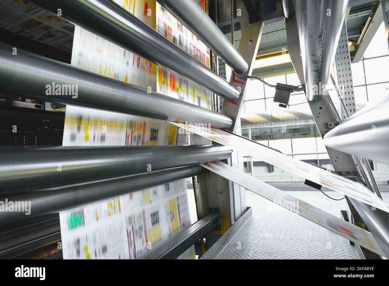 roll offset print machine in a large print shop for production of ...