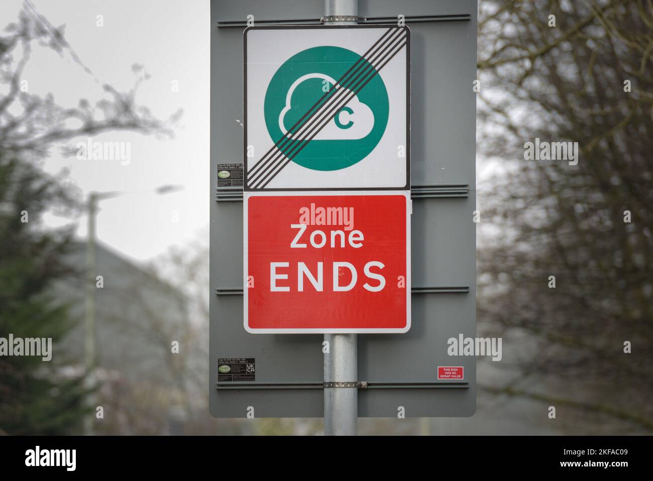 Edenfield, Greater Manchester. Brand new road sign showing the ...