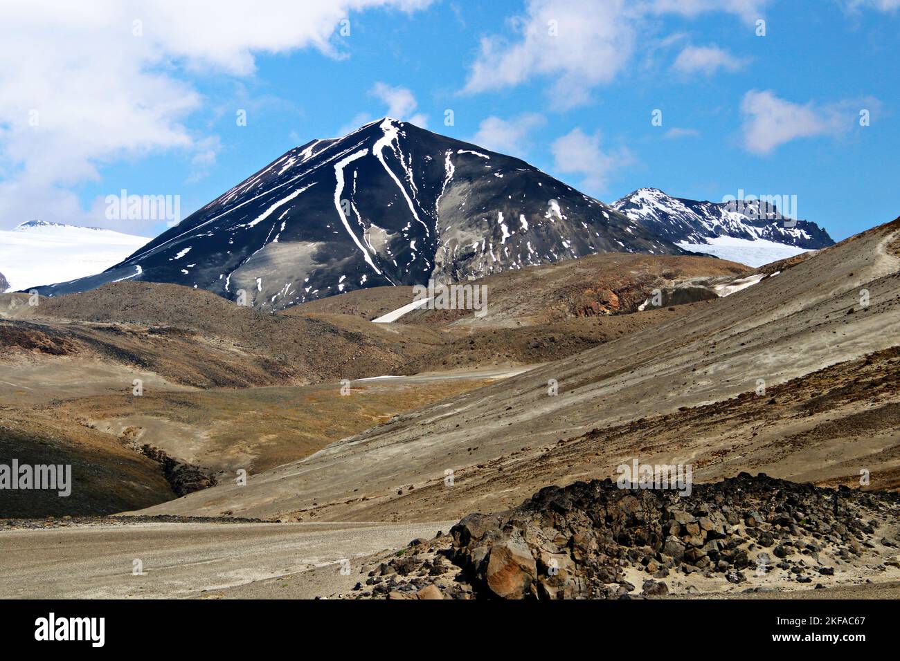 Backside of Mount Edziza in Mount Edziza Provincial Park, Northern ...