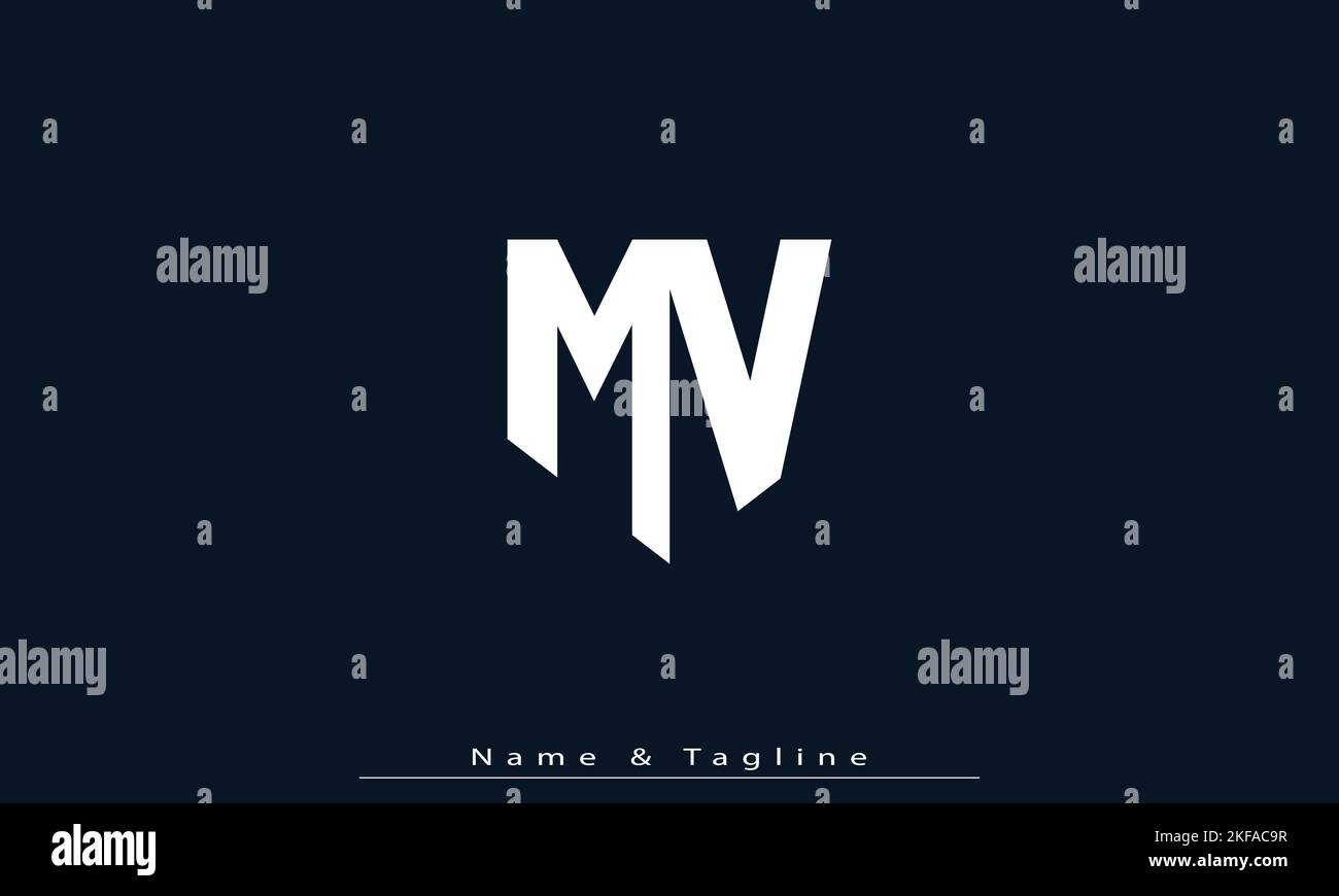 Alphabet letters Initials Monogram logo MV , VM Stock Vector Image ...