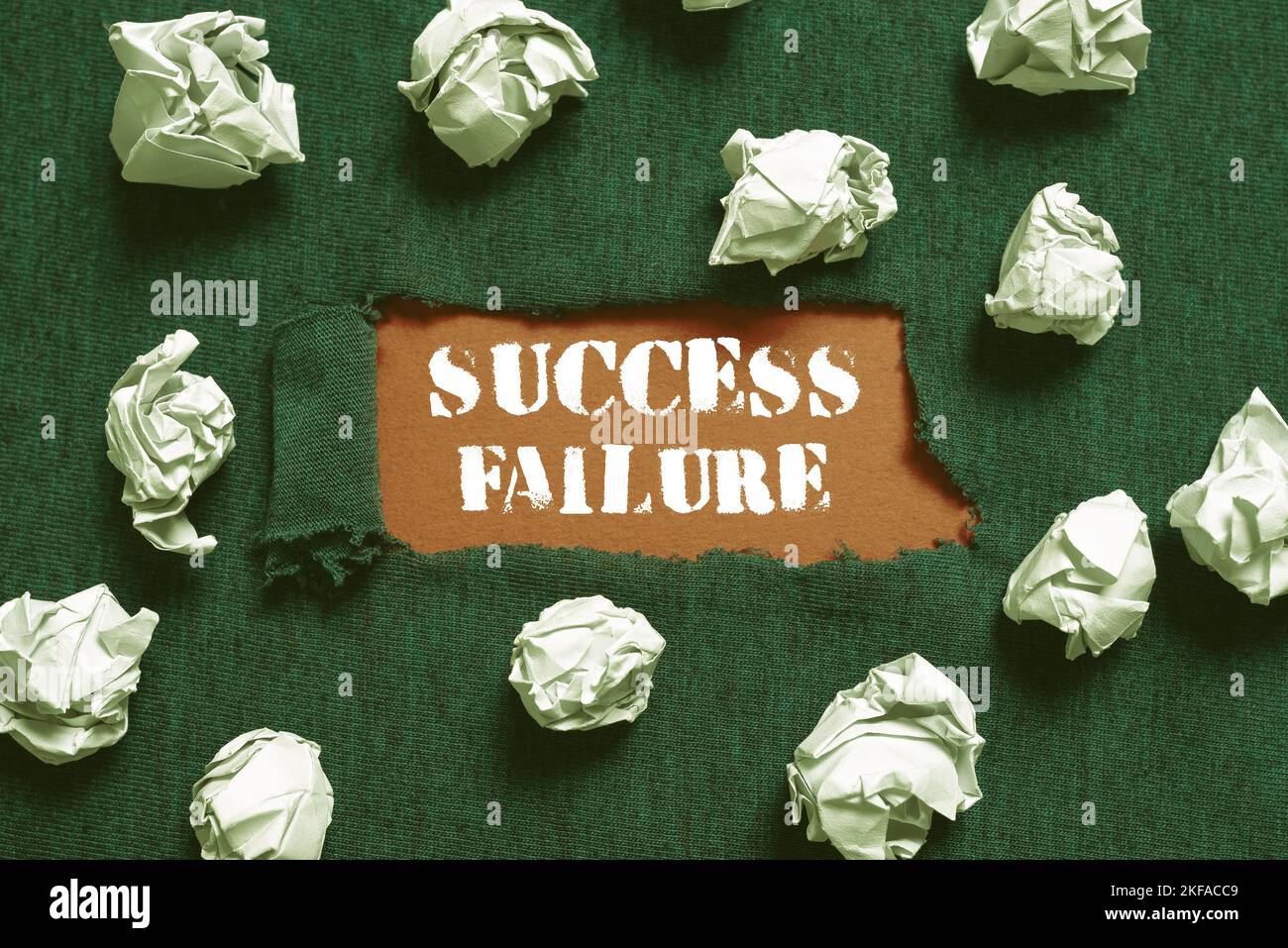 Conceptual caption Success Failure. Concept meaning failure is a part ...