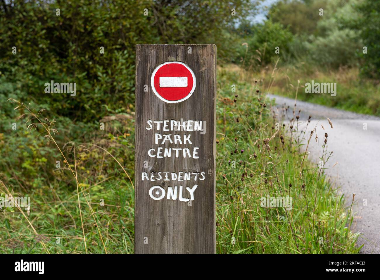 Forrest of Bowland, Clitheroe, Lancashire United Kingdom. No entry sign ...
