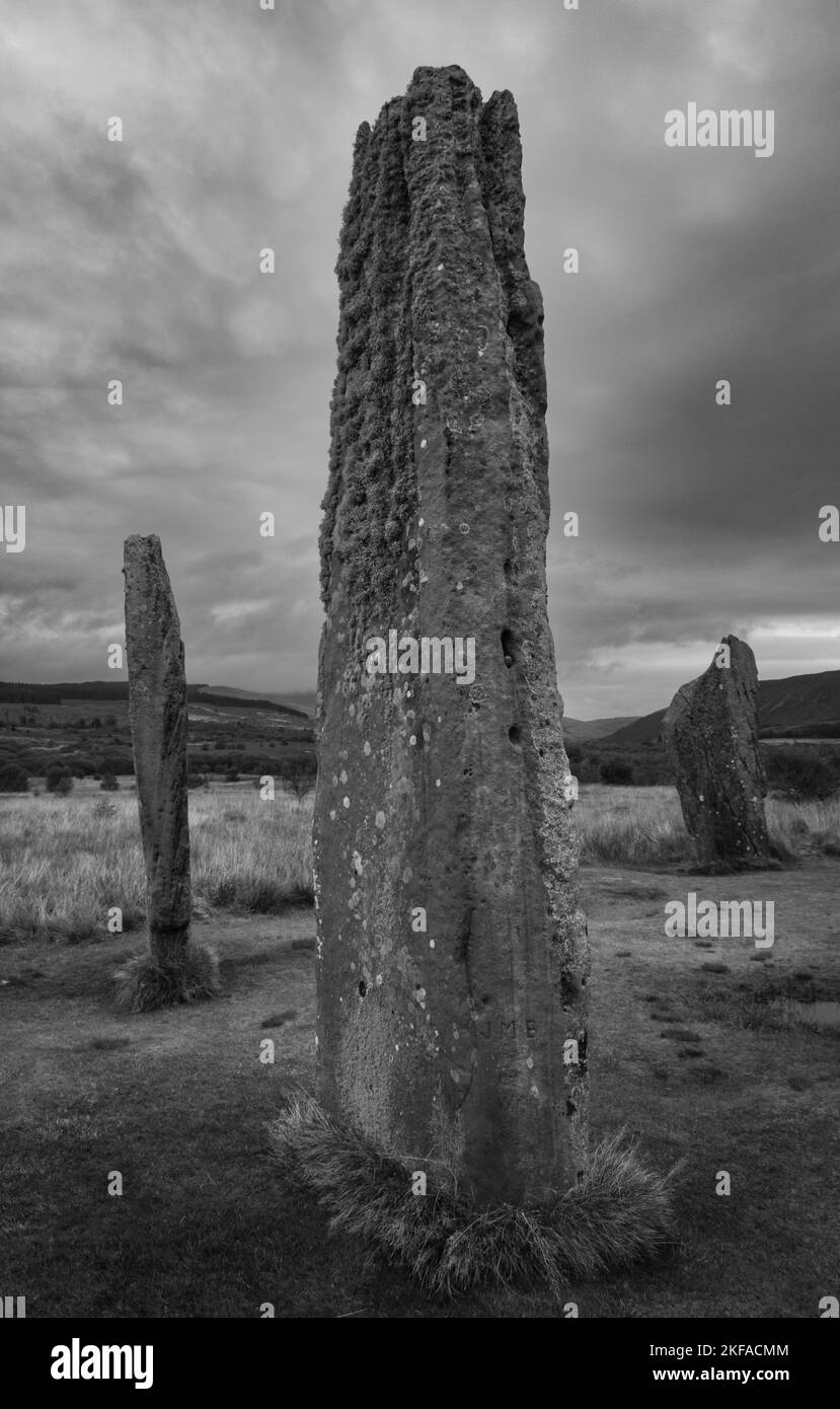 Standing stone monument on Black and White Stock Photos & Images - Alamy