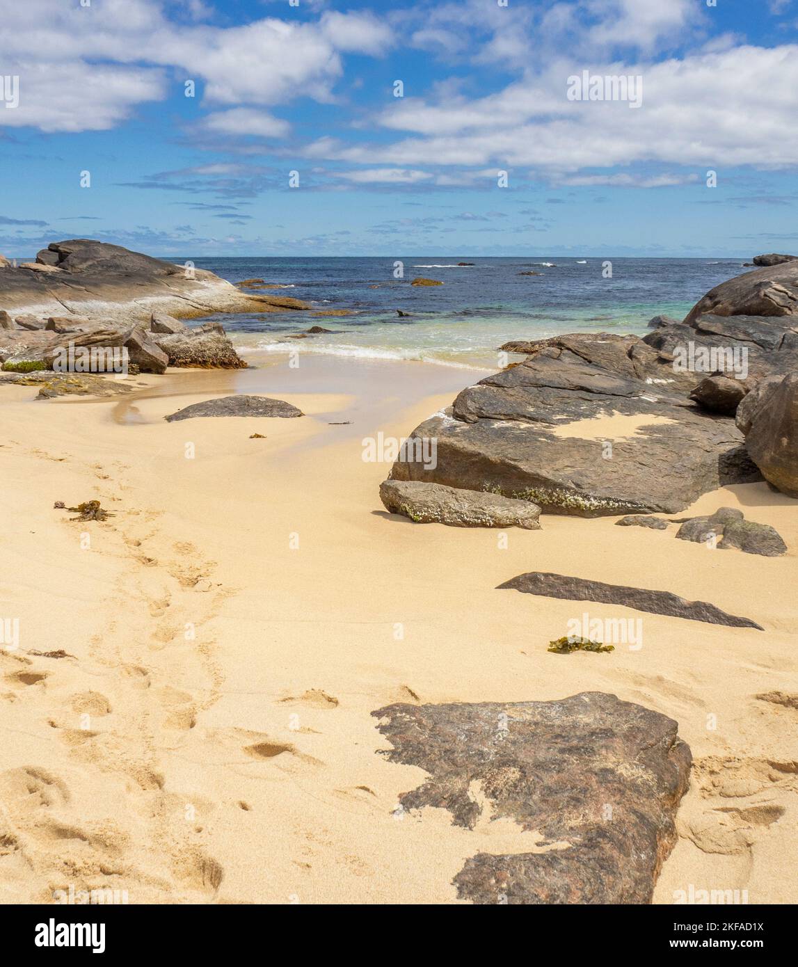 Granite boulders on coastline north of Redgate Beach Margaret River ...