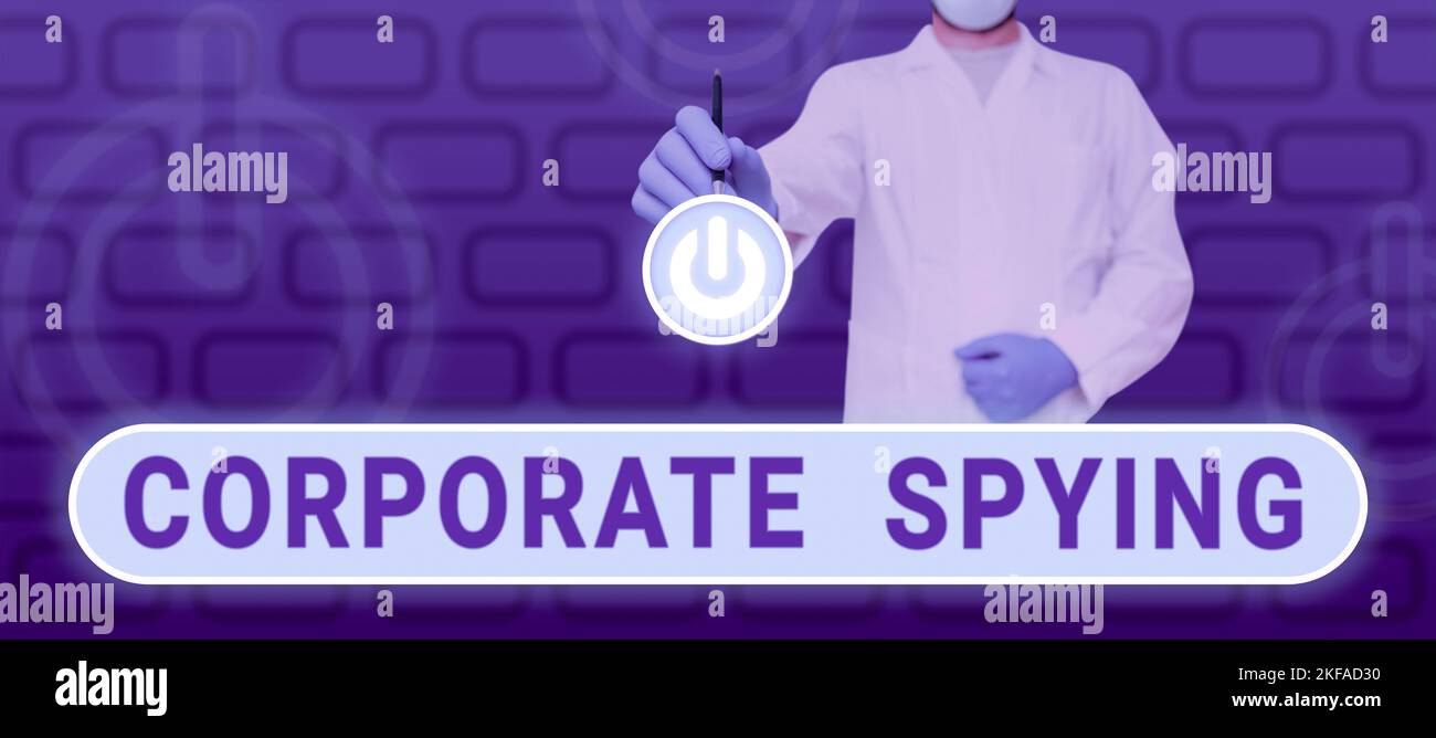 Conceptual caption Corporate Spying. Business idea investigating ...