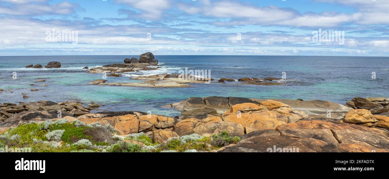 Granite boulders on coastline north of Redgate Beach Margaret River ...
