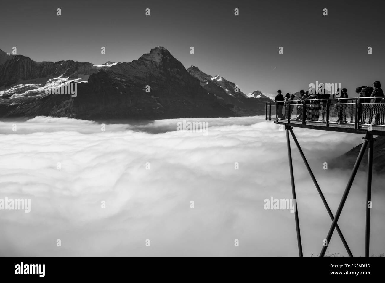 Leisure mountain rock and ice climbing landscape black and white hi-res ...