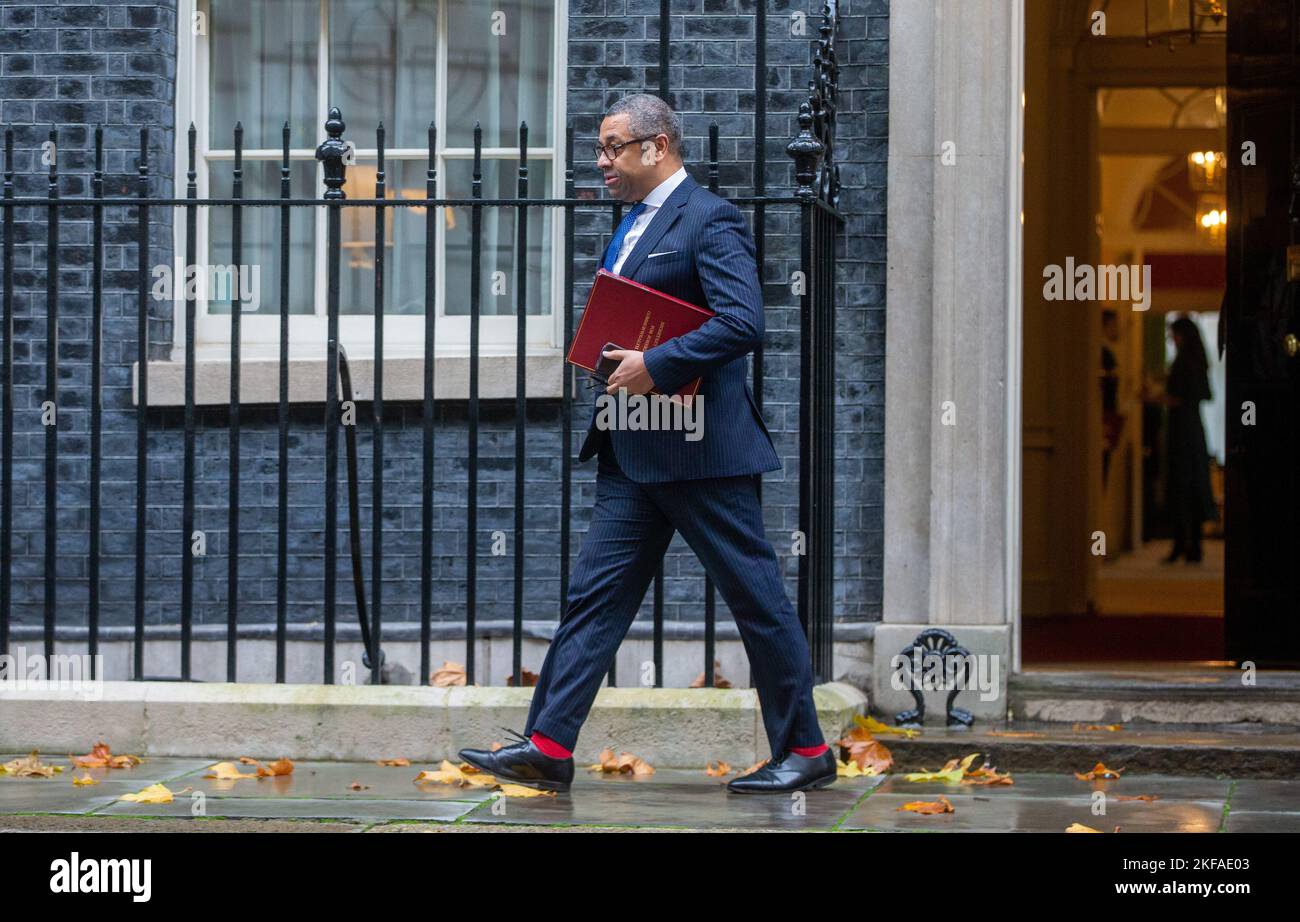 London, England, UK. 17th Nov, 2022. Foreign Secretary JAMES CLEVERLY ...