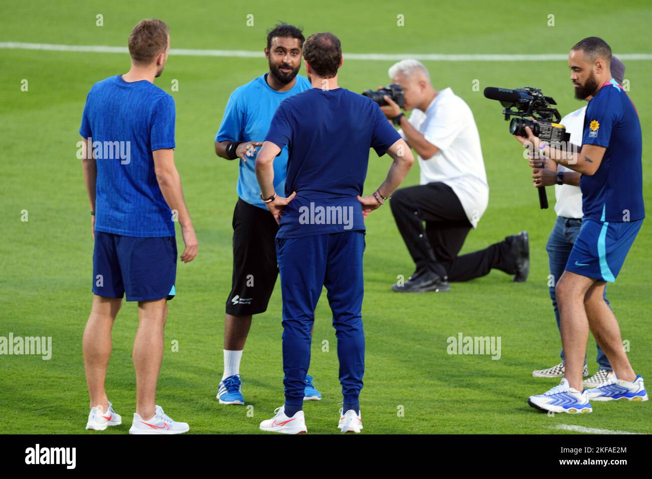 England manager Gareth Southgate and captain Harry Kane during a ...