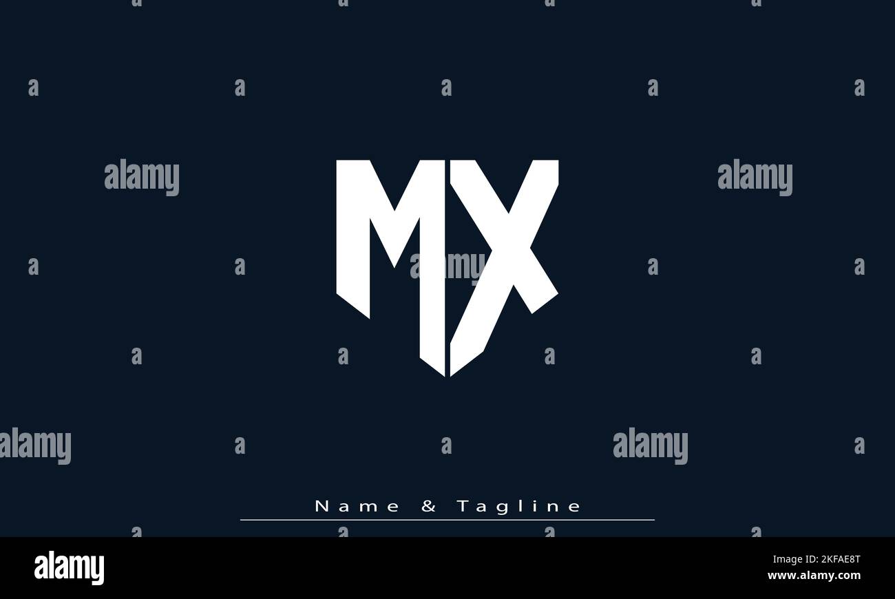 Alphabet letters Initials Monogram logo MX , XM Stock Vector Image ...