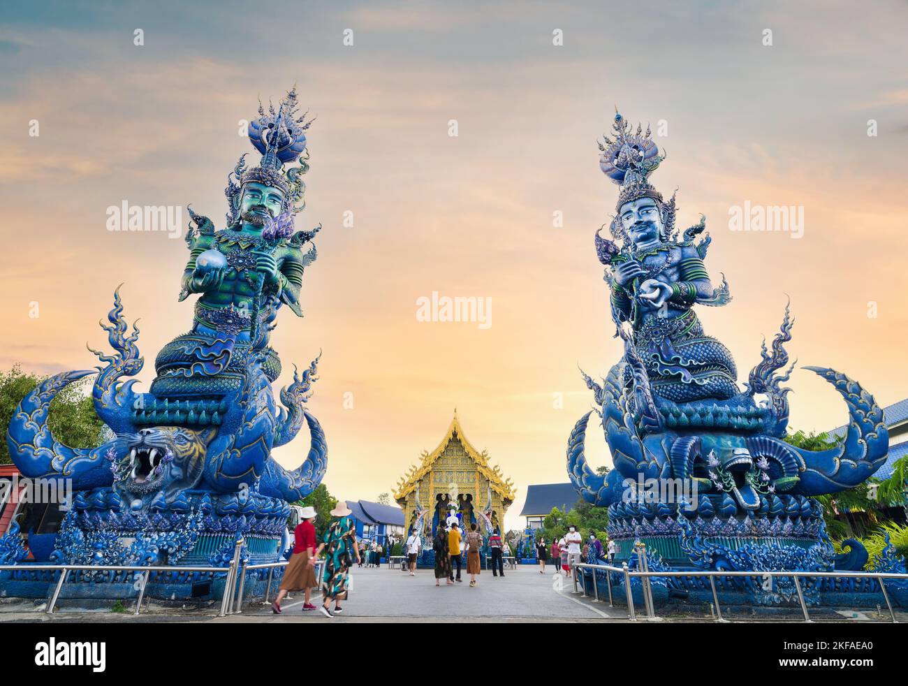 Chiang Rai, Thailand. November 17, 2022; Wat Rong Seur Ten (Blue Temple ...