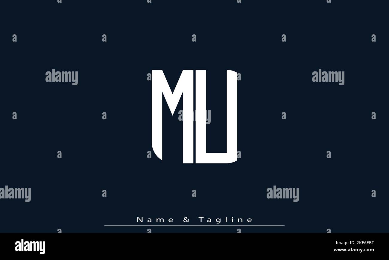 Alphabet letters Initials Monogram logo MU , UM Stock Vector Image ...