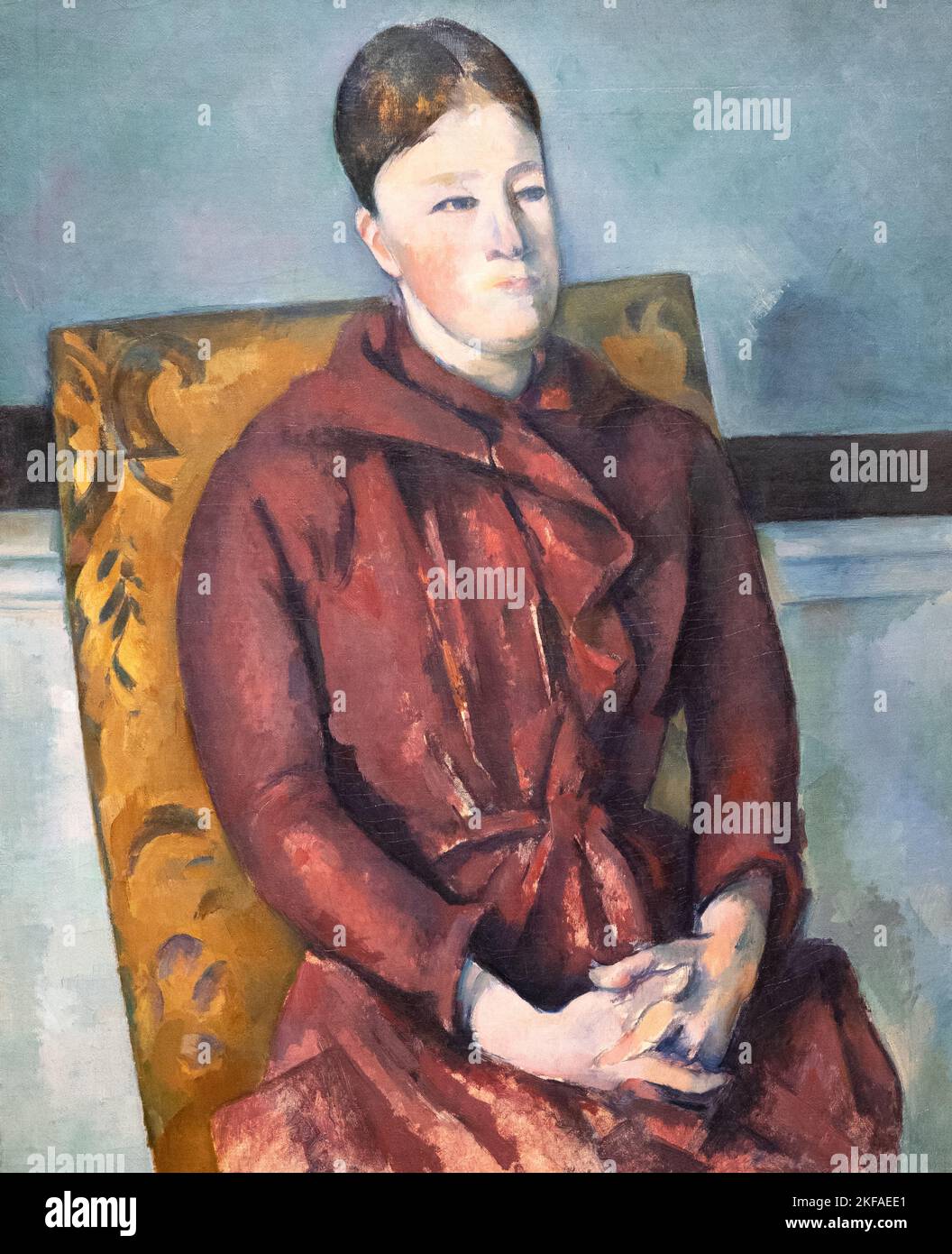 Paul Cezanne painting, Madame Cezanne in a Yellow Chair, 1888-90 ...