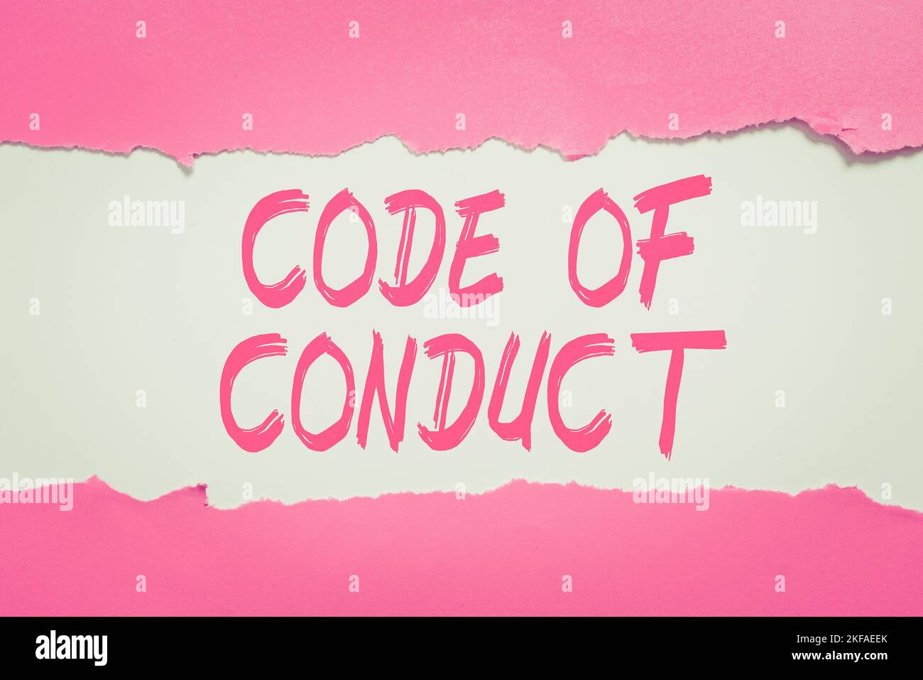 Inspiration showing sign Code Of Conduct. Word Written on Ethics rules ...