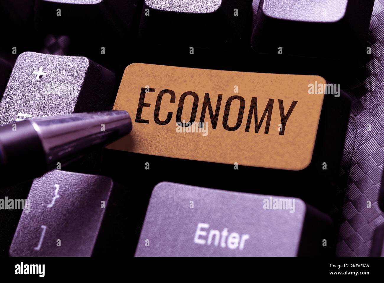 Conceptual display Economy. Word Written on the system of how money is ...