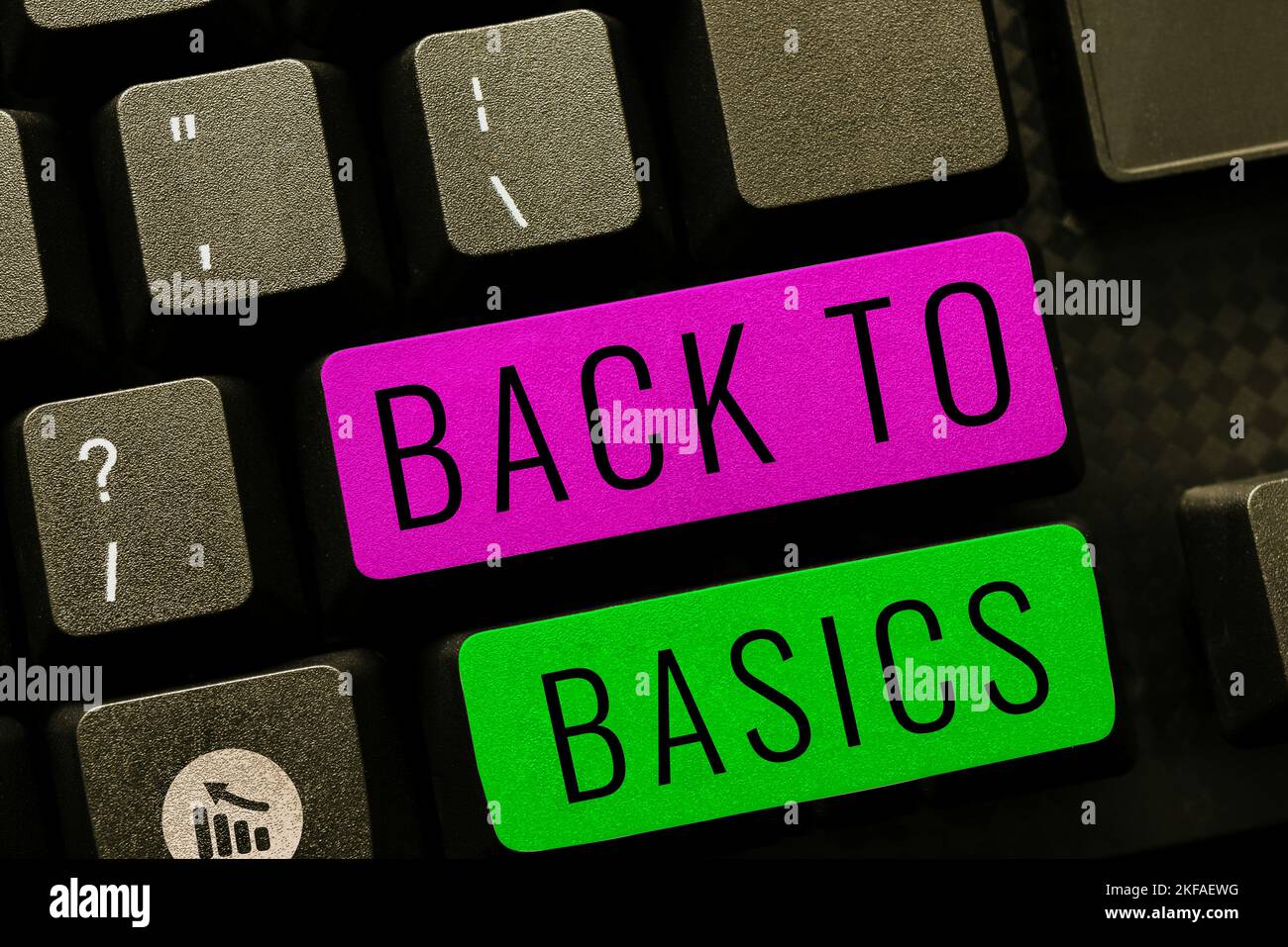 Sign displaying Back To Basics. Conceptual photo Return simple things ...