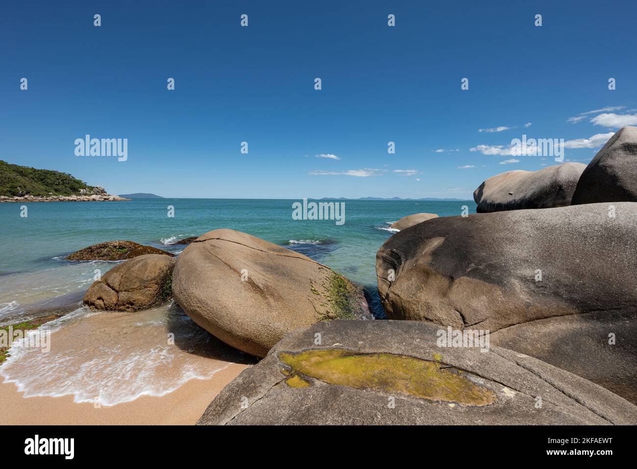 A clear blue sky day at Tainha Beach, a cristaline water paradise in ...